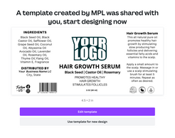 Hair Growth Oil Label Template – Morrows Private Label